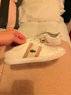 Lacoste | Shoes | Lacoste White And Pink Sneakers | Poshmark